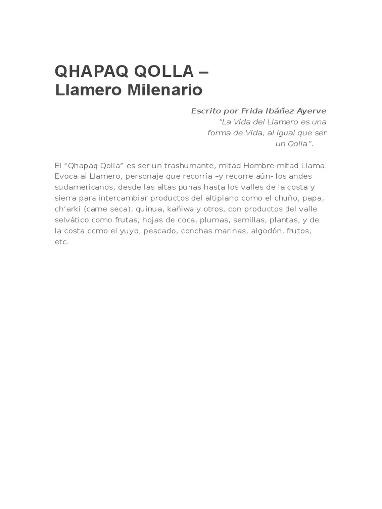 Qhapaq Qolla | PDF | Historia
