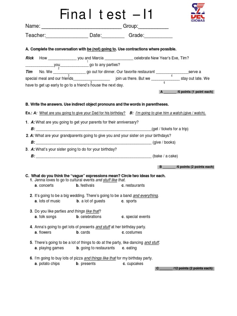 C - Final Written Test - I1 PDF | PDF