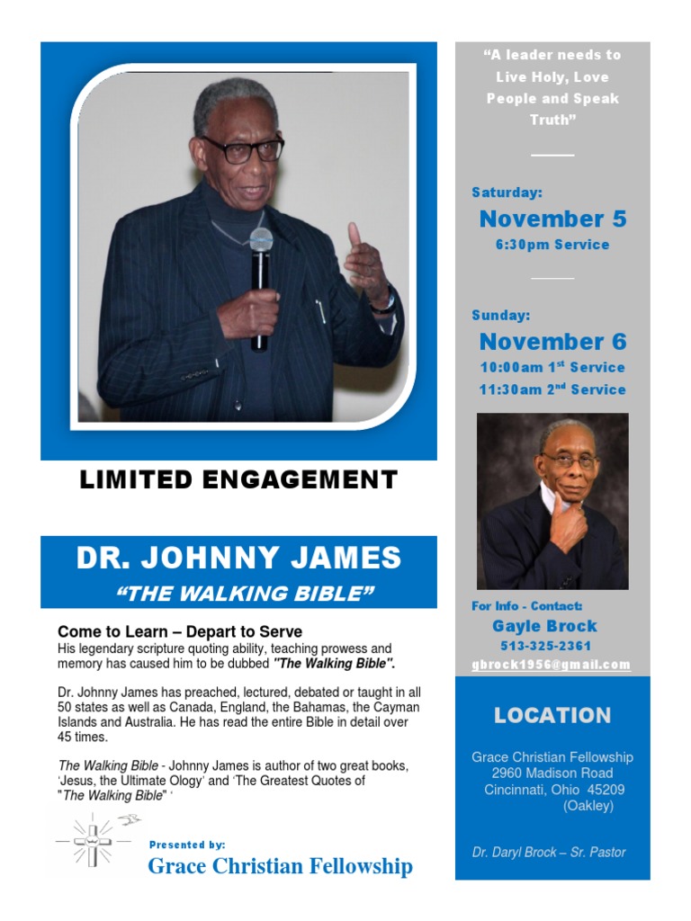 Johnny James Announcement | PDF | Religion & Spirituality