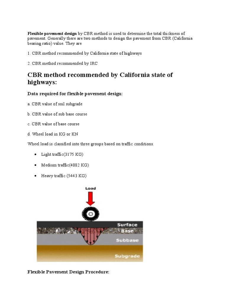 CBR Method of Design of Flexible Pavement | PDF | Road Surface | Civil ...