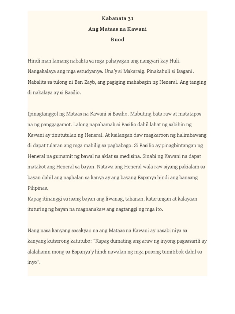 Kabanata 31 | PDF