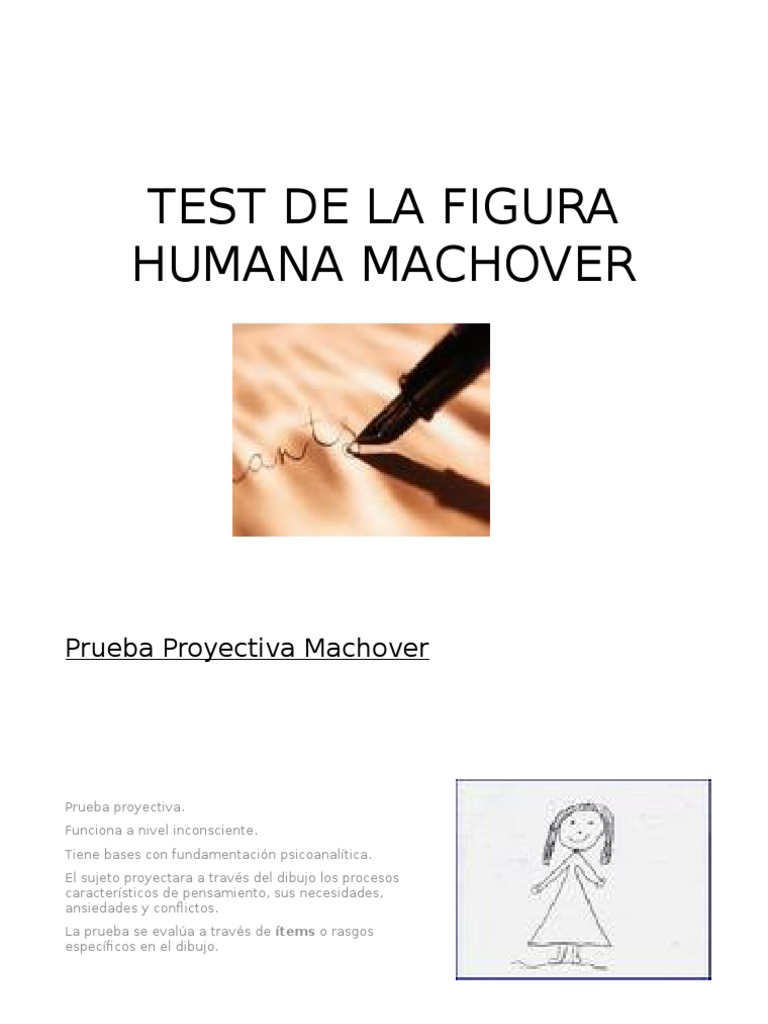 Test de La Figura Humana Machover | PDF | Las emociones | Sicología