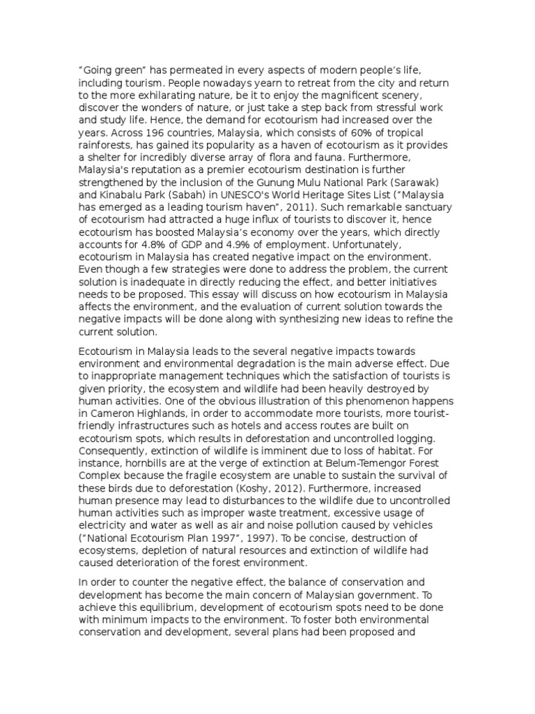 Problem Solution Essay First Draft | PDF | Human Impact On The ...