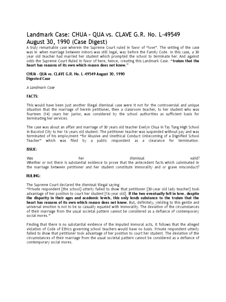 Chua - Qua vs. Clave | Download Free PDF | Marriage | Common Law