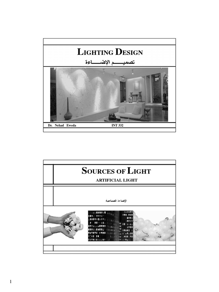 Lecture - Artificial Light-Types of Lamps | PDF | Incandescent Light ...
