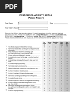 RCADs Scoring Sheet CYP | PDF | Social Anxiety Disorder | Anxiety