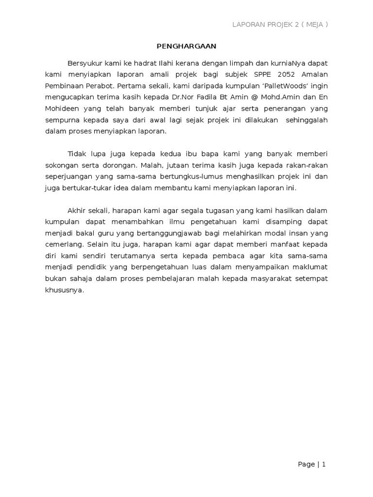 Projek 2 Pdf