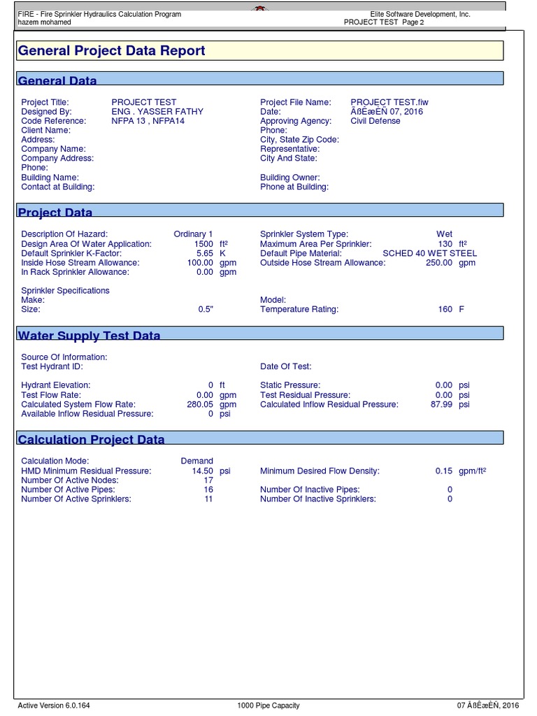 General Project Data Report | PDF
