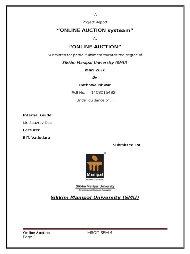Online Auction System | PDF | Php | Software Development Process