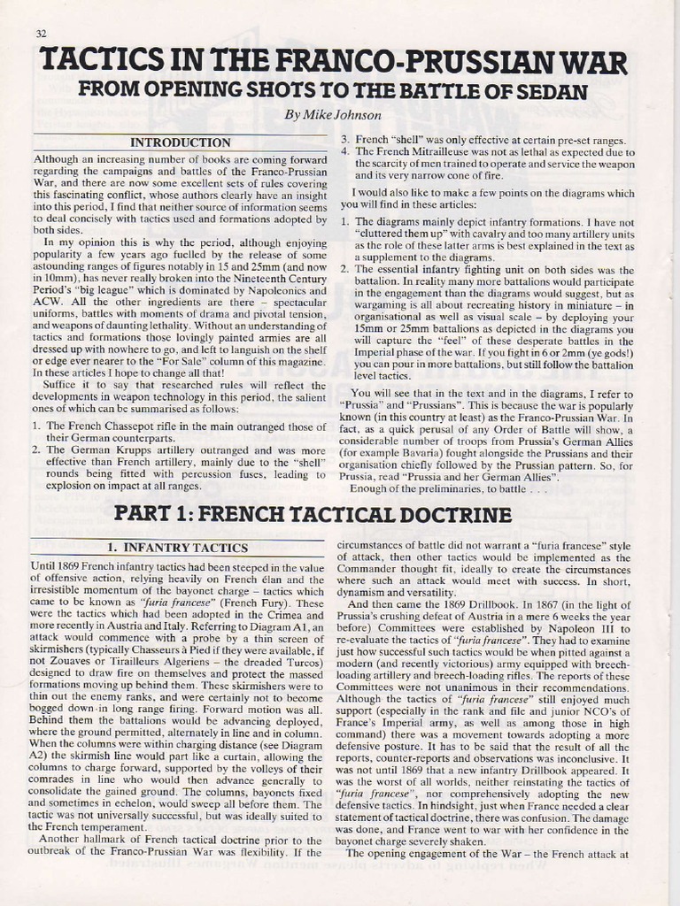 Tactics in The Franco-Prussian War | PDF | Artillery Battery | Infantry