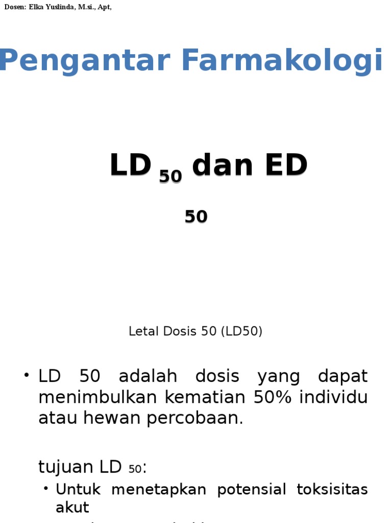 LD50 & Ed50 | PDF