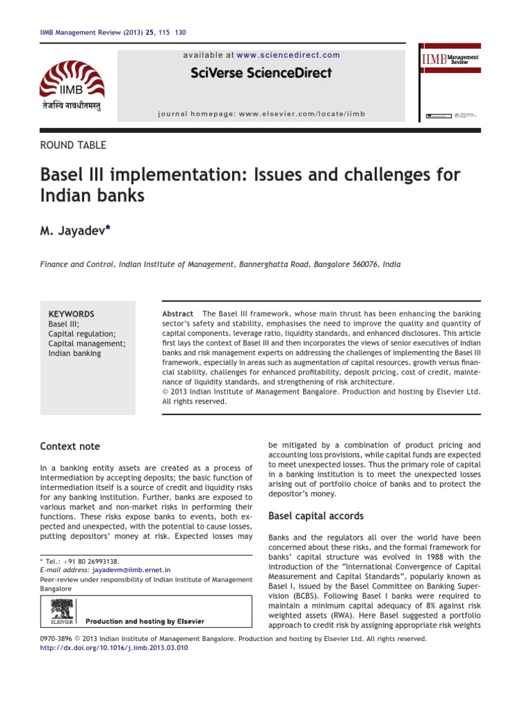 Basel Implementation Issues PDF | PDF | Basel Ii | Basel Iii