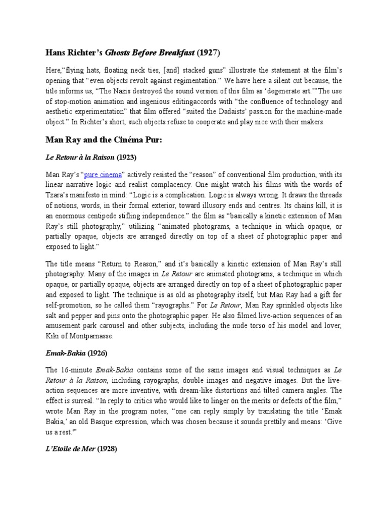 Dadaist Films | Download Free PDF | Surrealism | Cinema