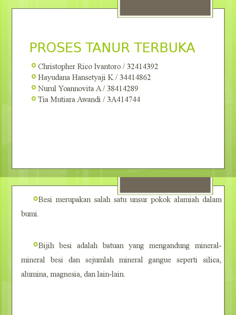 Proses Pembuatan Besi di Tanur Terbuka | PDF