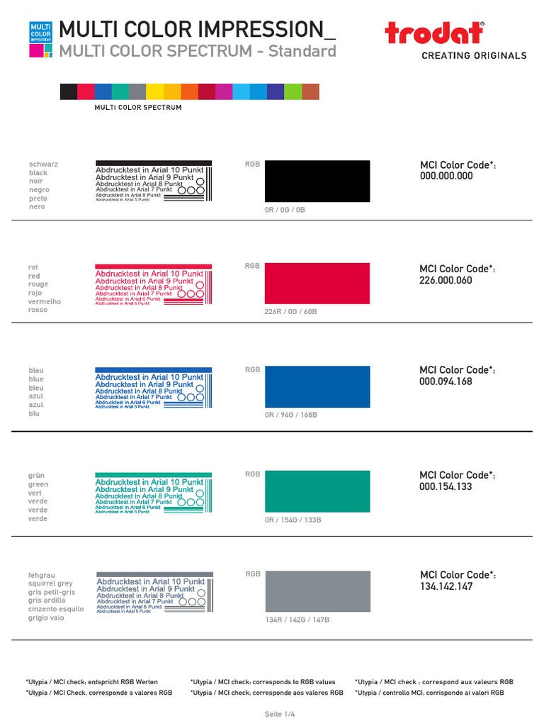 MCI Colours Standard | PDF | Rgb Color Model | Qualia