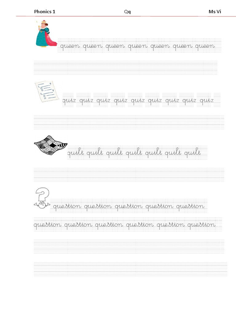 Queen Queen Queen Queen Queen Queen Queen: Phonics 1 QQ Ms Vi | PDF