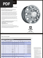 Alcoa® Wheels Specification Sheet | PDF | Land Vehicles | Metalworking