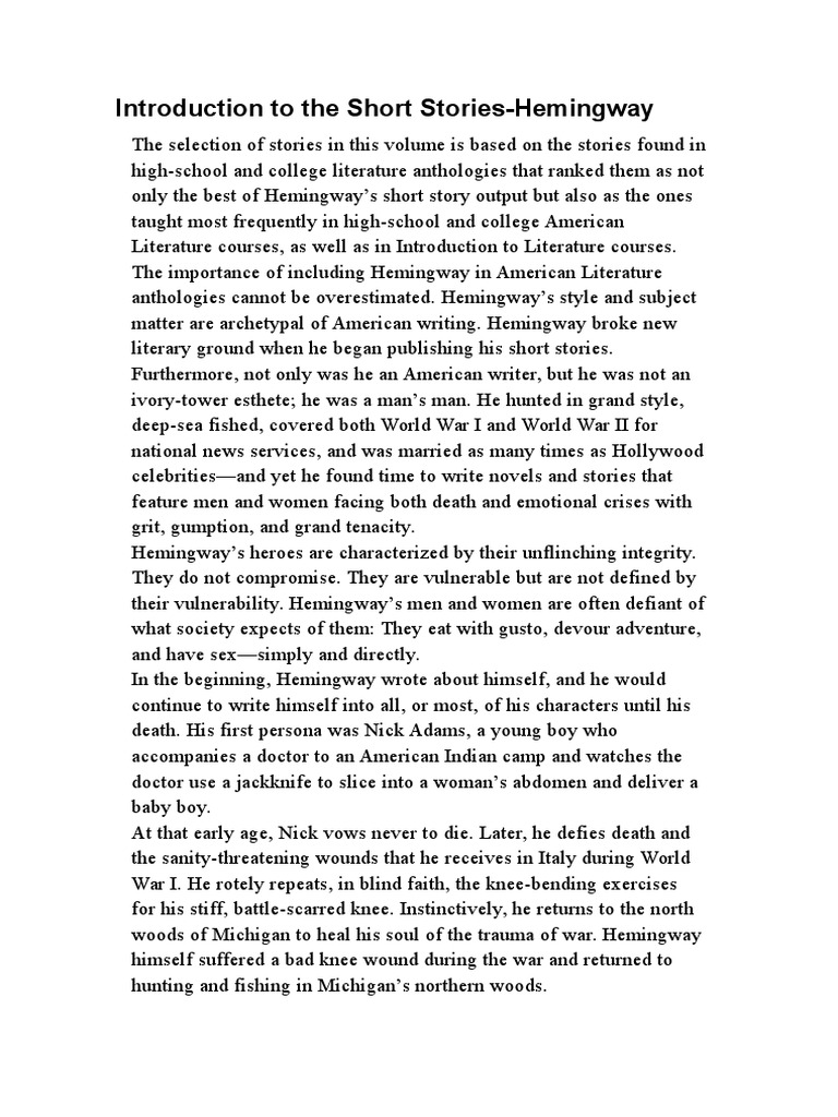 Introduction To The Short Stories | PDF | Narration