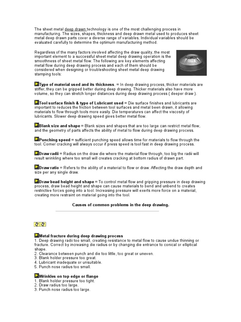 The Sheet Metal Deep Drawn | PDF | Sheet Metal | Metalworking