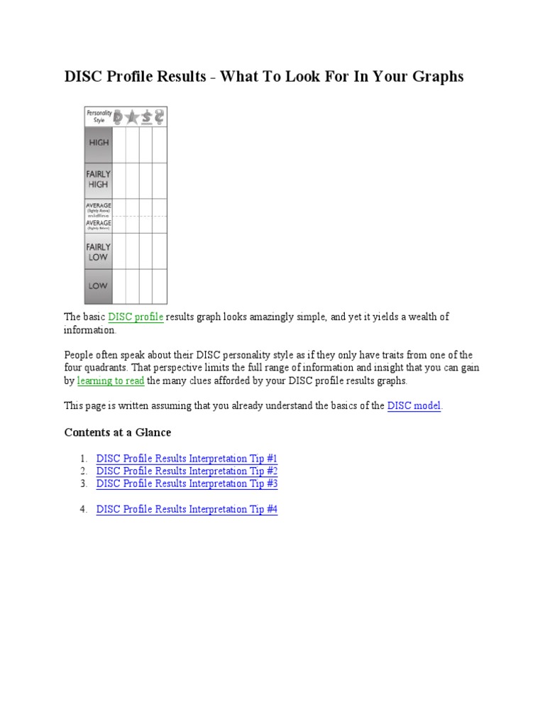 DISC Profile Results - What to Look for in Your Graphs | Laughter ...