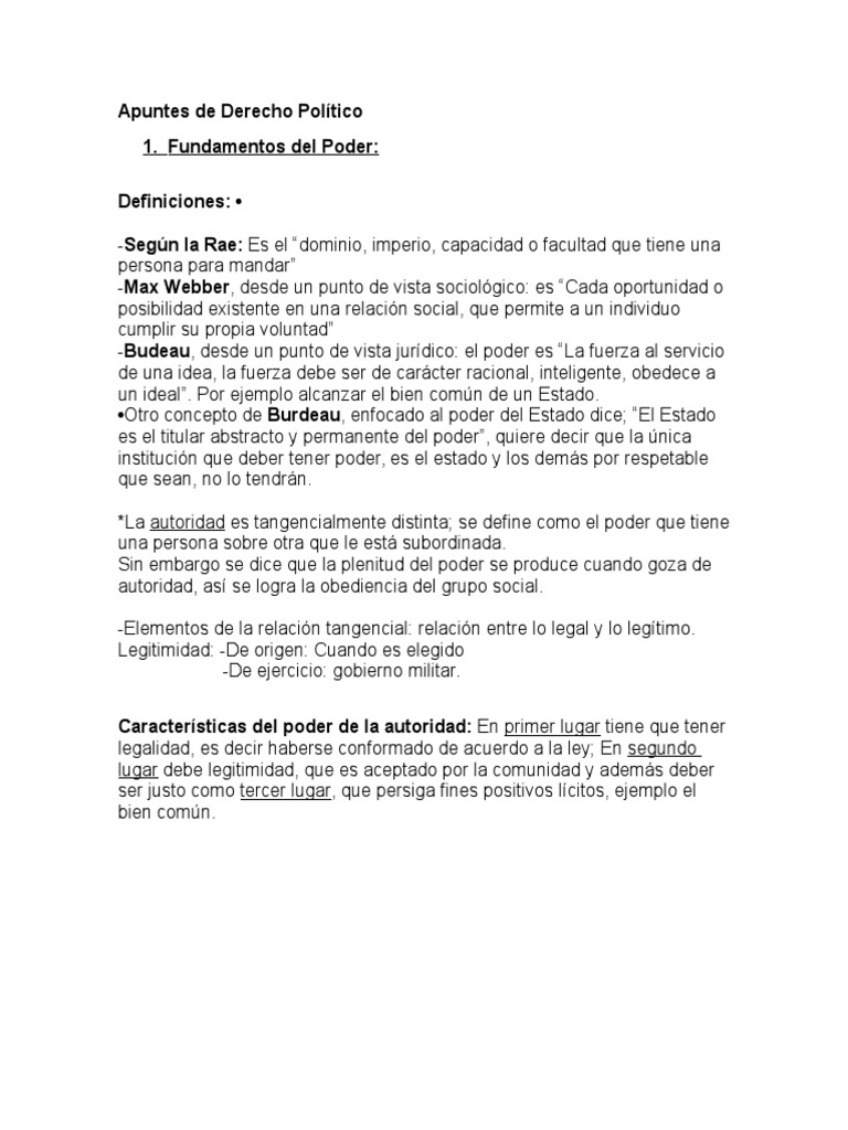 Fundamentos del poder político | PDF