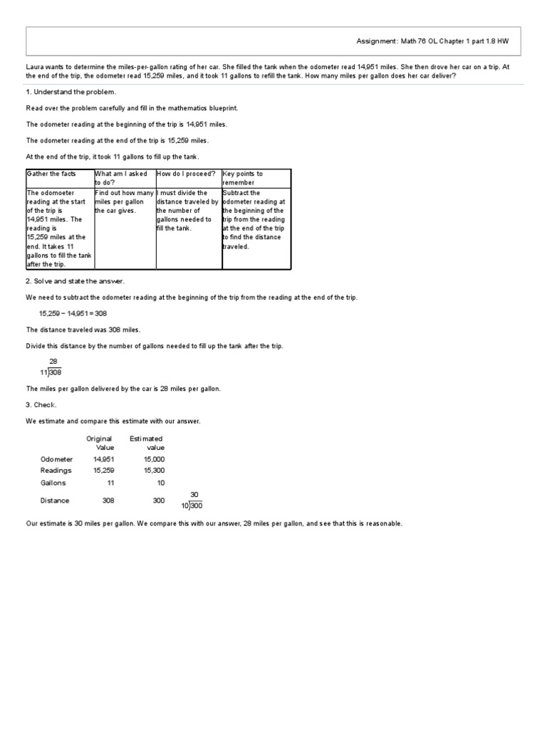 Calculating Car's MPG from Trip Data | PDF | Business | Science ...