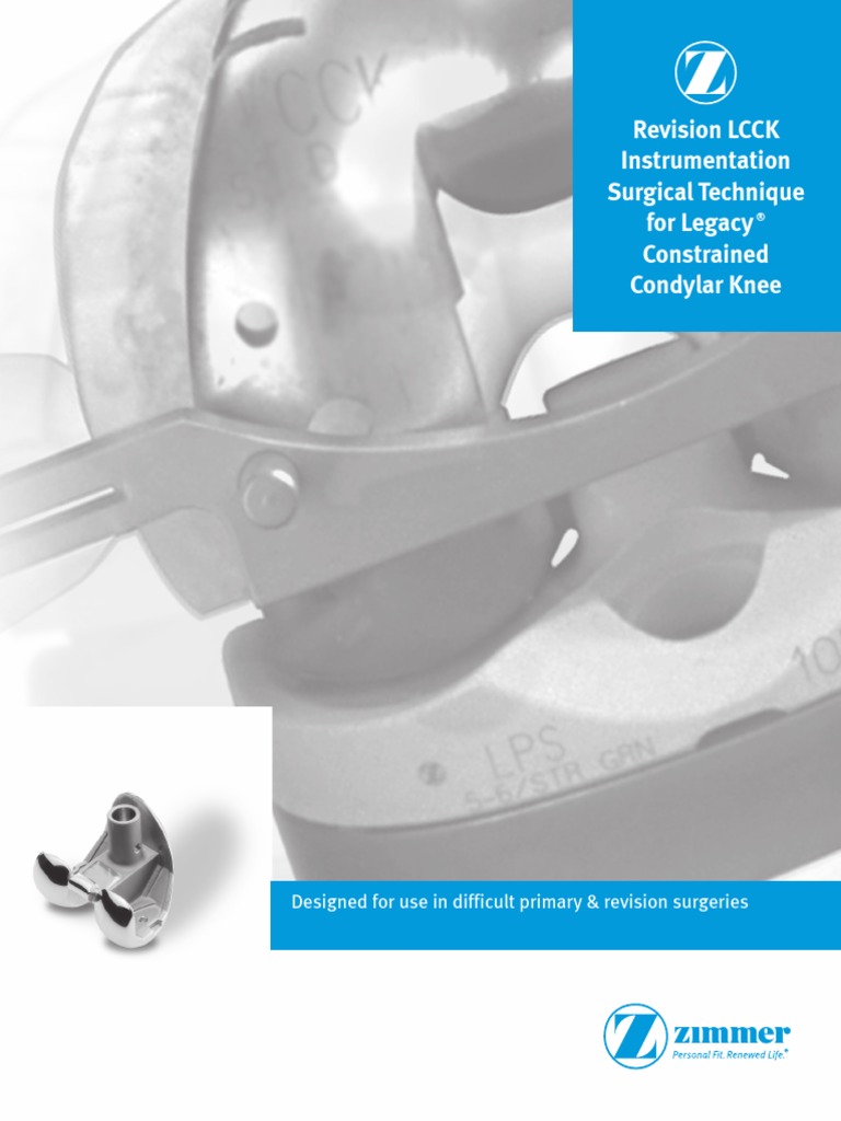 Revision LCCK Instrumentation Surgical Technique | PDF | Knee ...