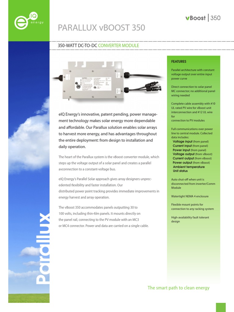 eIQ Datasheet - 350-WATT DC-TO-DC Converter Module | PDF | Solar Panel ...