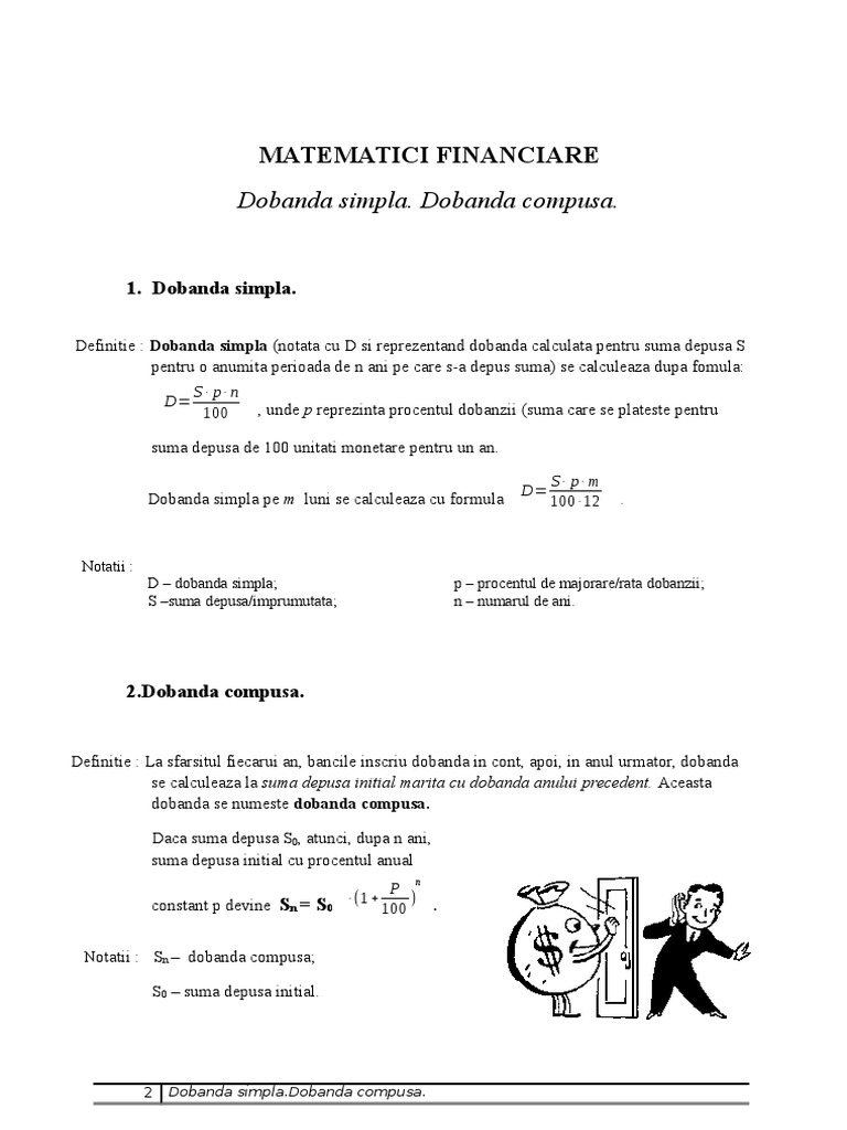 Dobanda Simpla, Dobanda Compusa | PDF