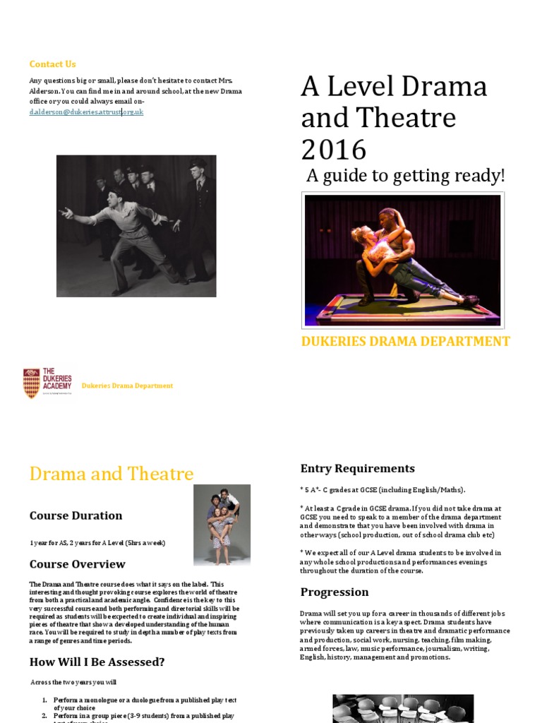 Drama Transition Booklet | PDF | Theatre | Cognition