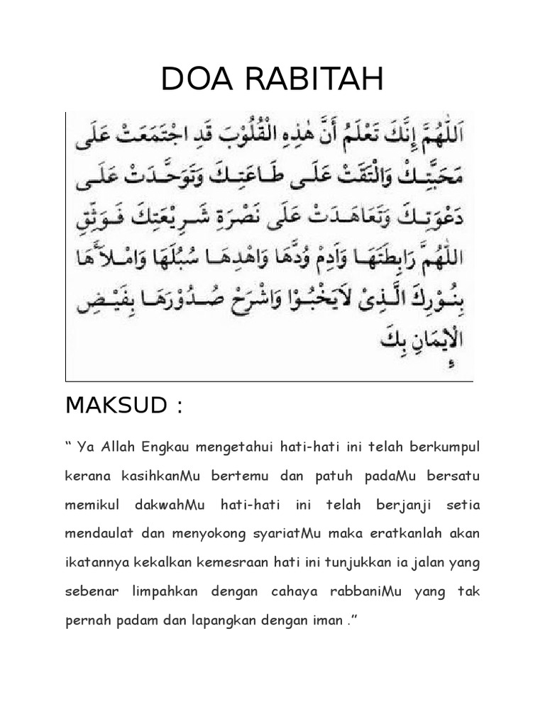 Doa Rabitah