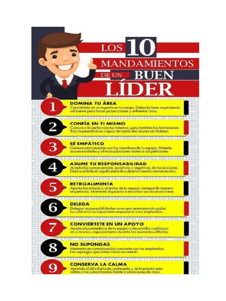 10 Mandamientos de Un Lider | PDF