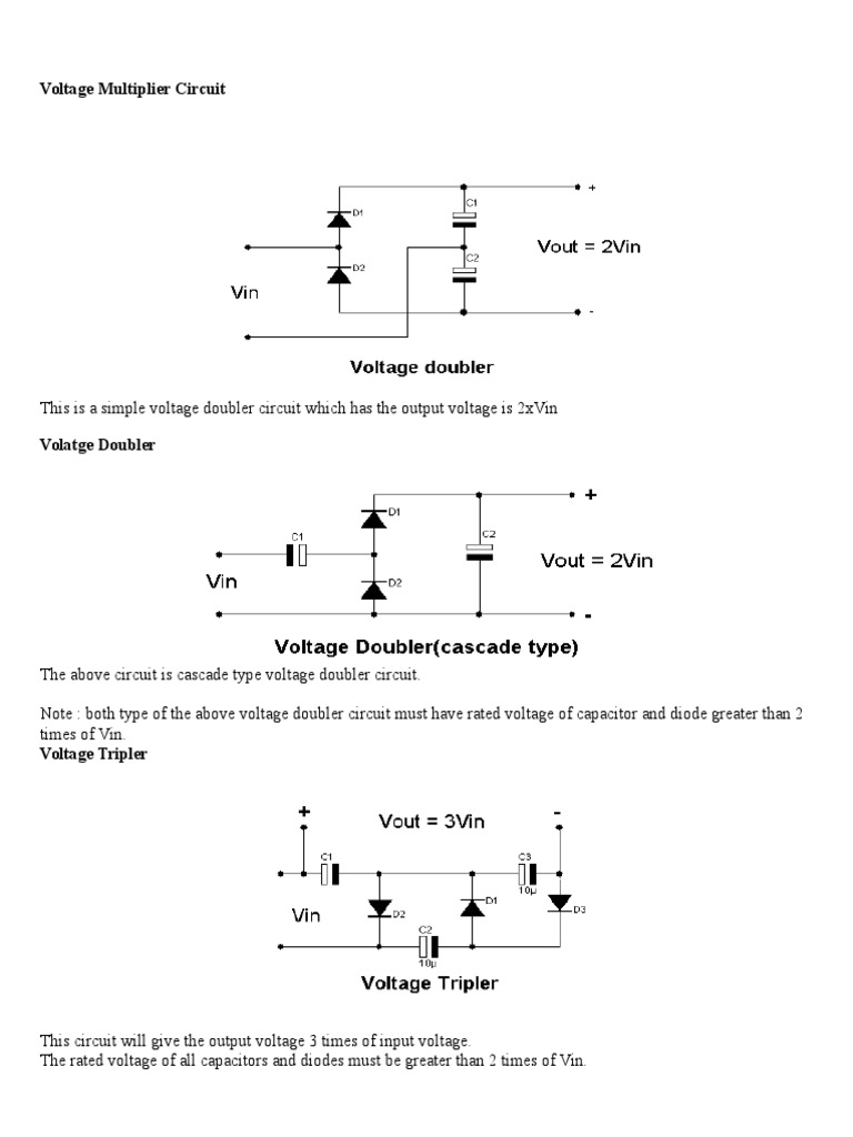 Voltage Multiplier Circuit | PDF | Rectifier | Capacitor