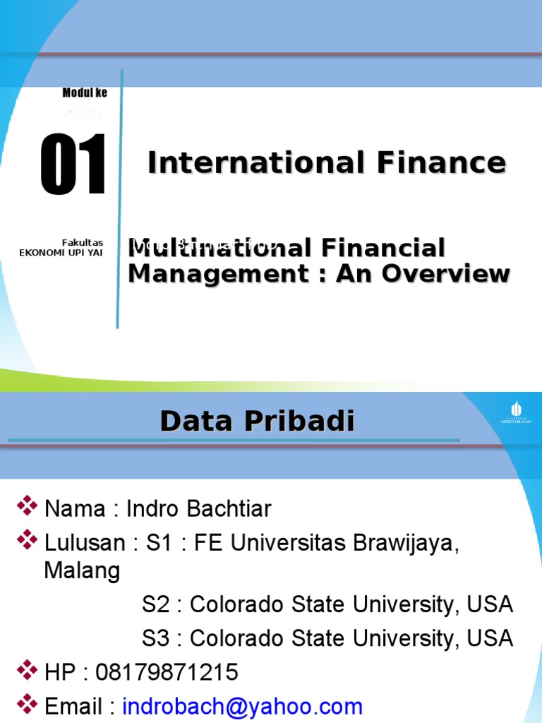 Modul 1 Multinational Financial Management | PDF | International ...
