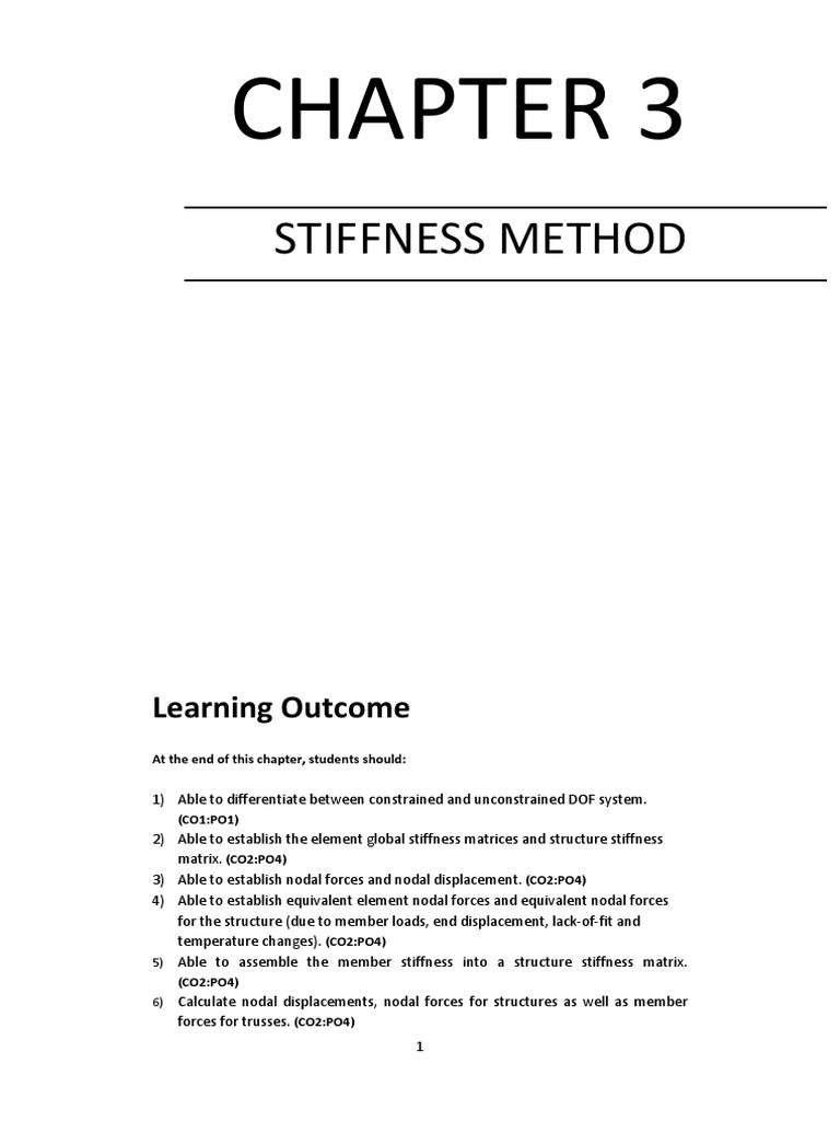 Modul-Stiffness Method | PDF | Stiffness | Structural Engineering
