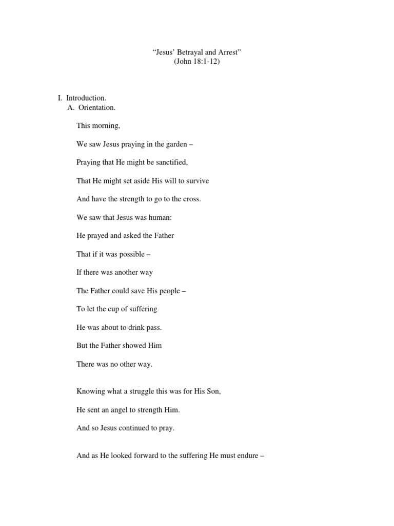 Jesus' Betrayal and Arrest Explained | PDF | Saint Peter | Judas Iscariot