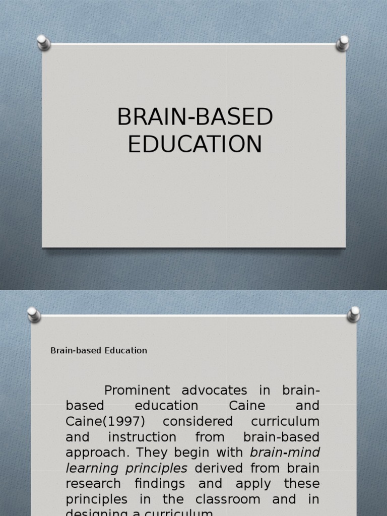 Brain Based Education | PDF | Perception | Learning