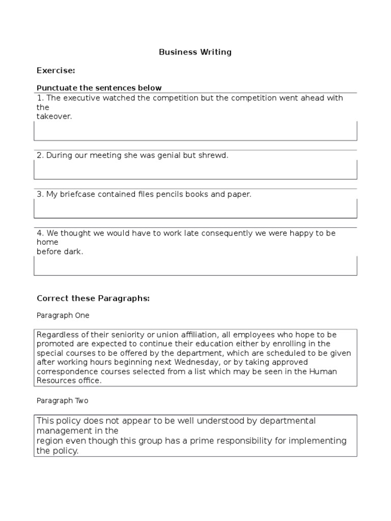 Business Writing Skills Practice | PDF | Government | Public Sphere