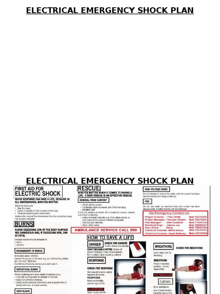 Electrical Emergency Shock Plan | PDF