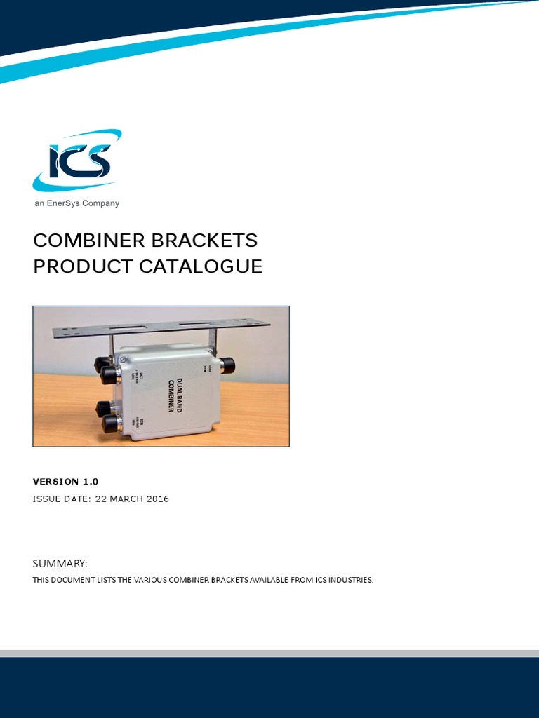 Ics Catalogue Combiner Brackets | PDF