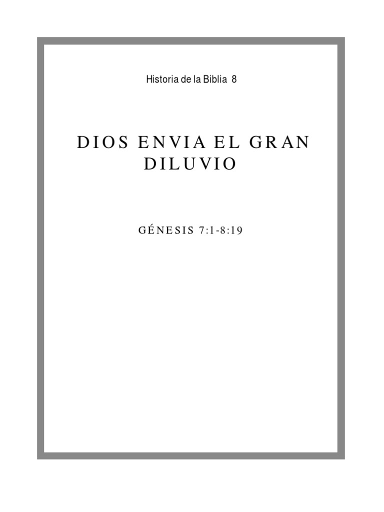 Dios y el Gran Diluvio en Génesis | PDF | Arca de Noé | Mito de la ...