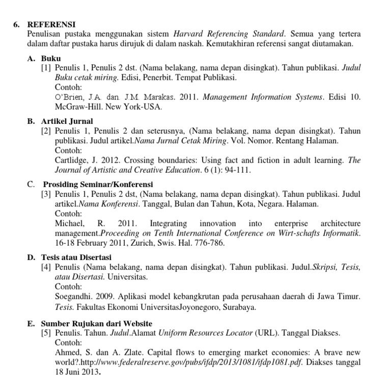 1 Daftar Pustaka - Contoh Format | PDF