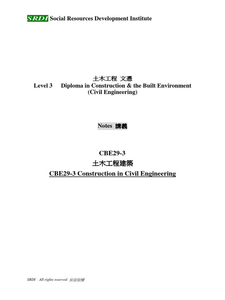 Level 3 Civil Engineering Diploma Guide | PDF | Deep Foundation | Civil ...