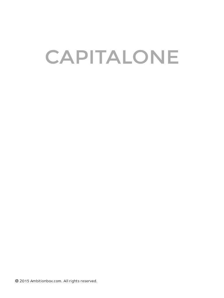 CapitalOne Interview Questions and Tips | PDF | Interview | Mail