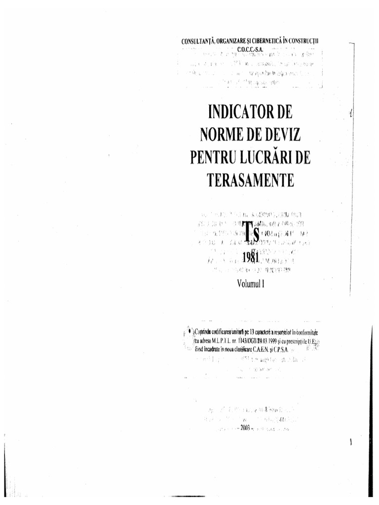 Indicator Norme de Deviz Terasamente - V1 PDF | PDF