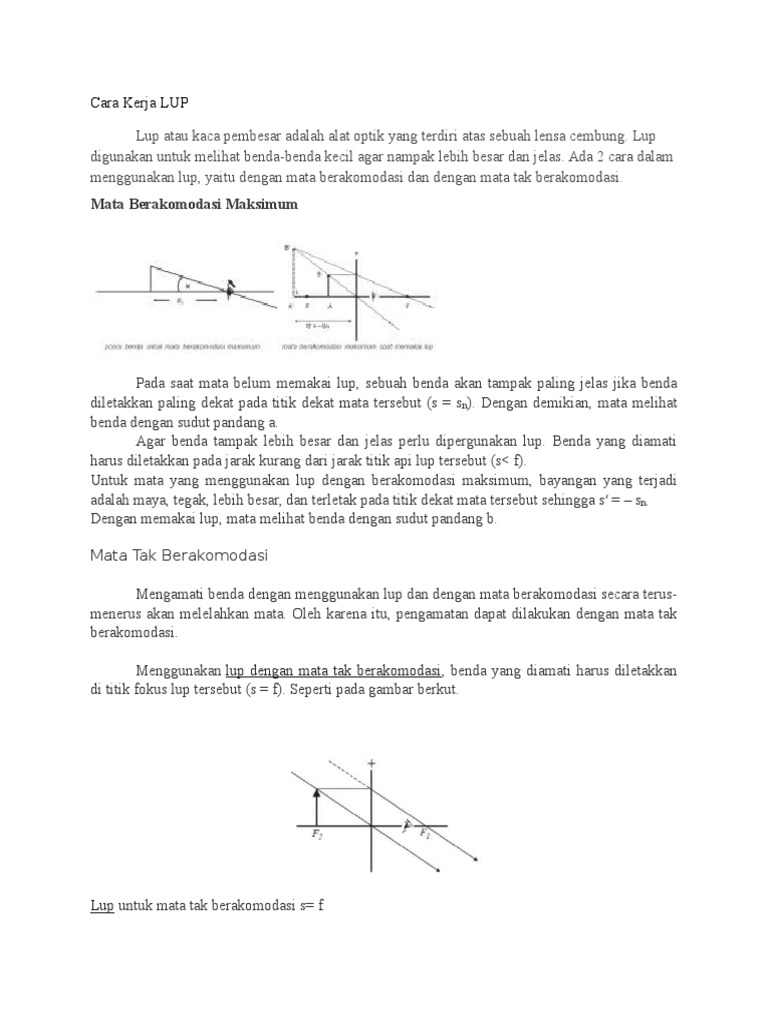 Cara Kerja LUP | PDF