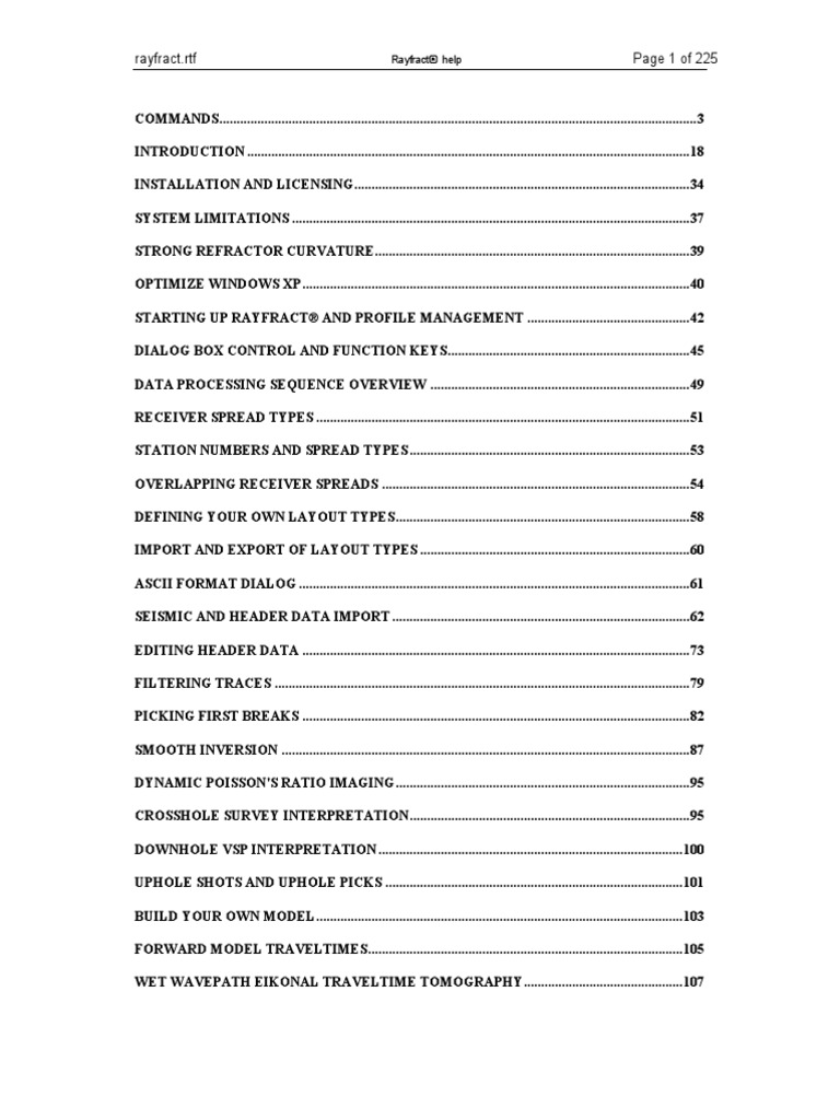 Rayfract Manual | PDF | Science | Geology