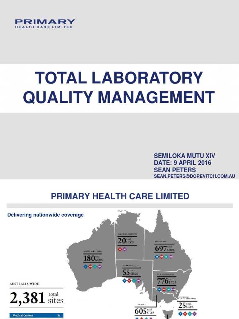 Total Laboratory Quality Management | Quality Management System ...