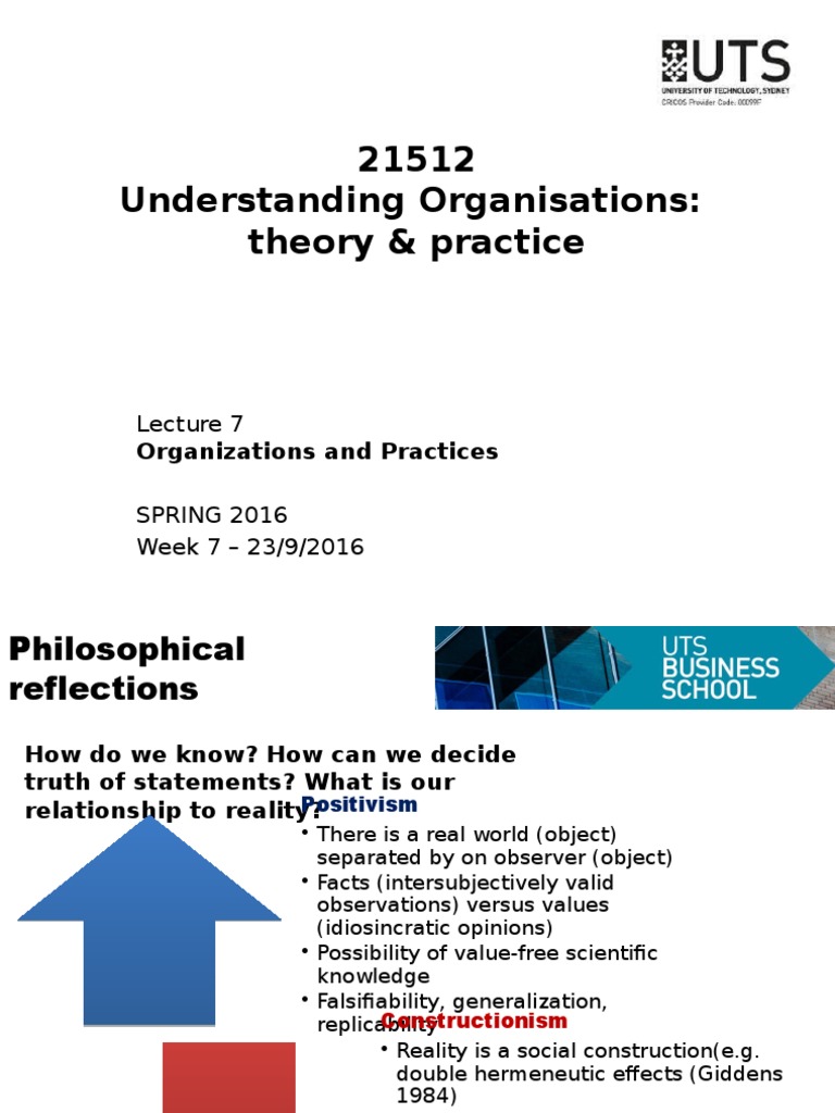 Week 7 Organisational Theory and Practice | PDF | Science & Mathematics