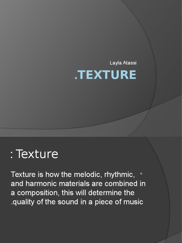 Musical Texture Types Explained | PDF | Poetry